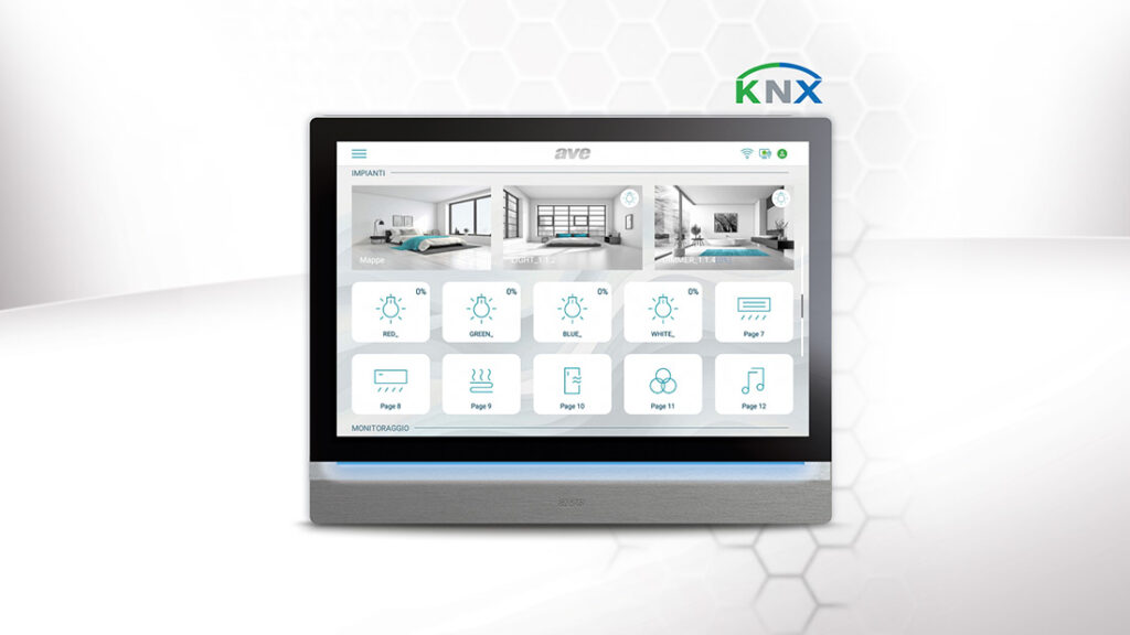AVE 10" touch screen for KNX systems: the evolution of supervision - AVE S.p.A.